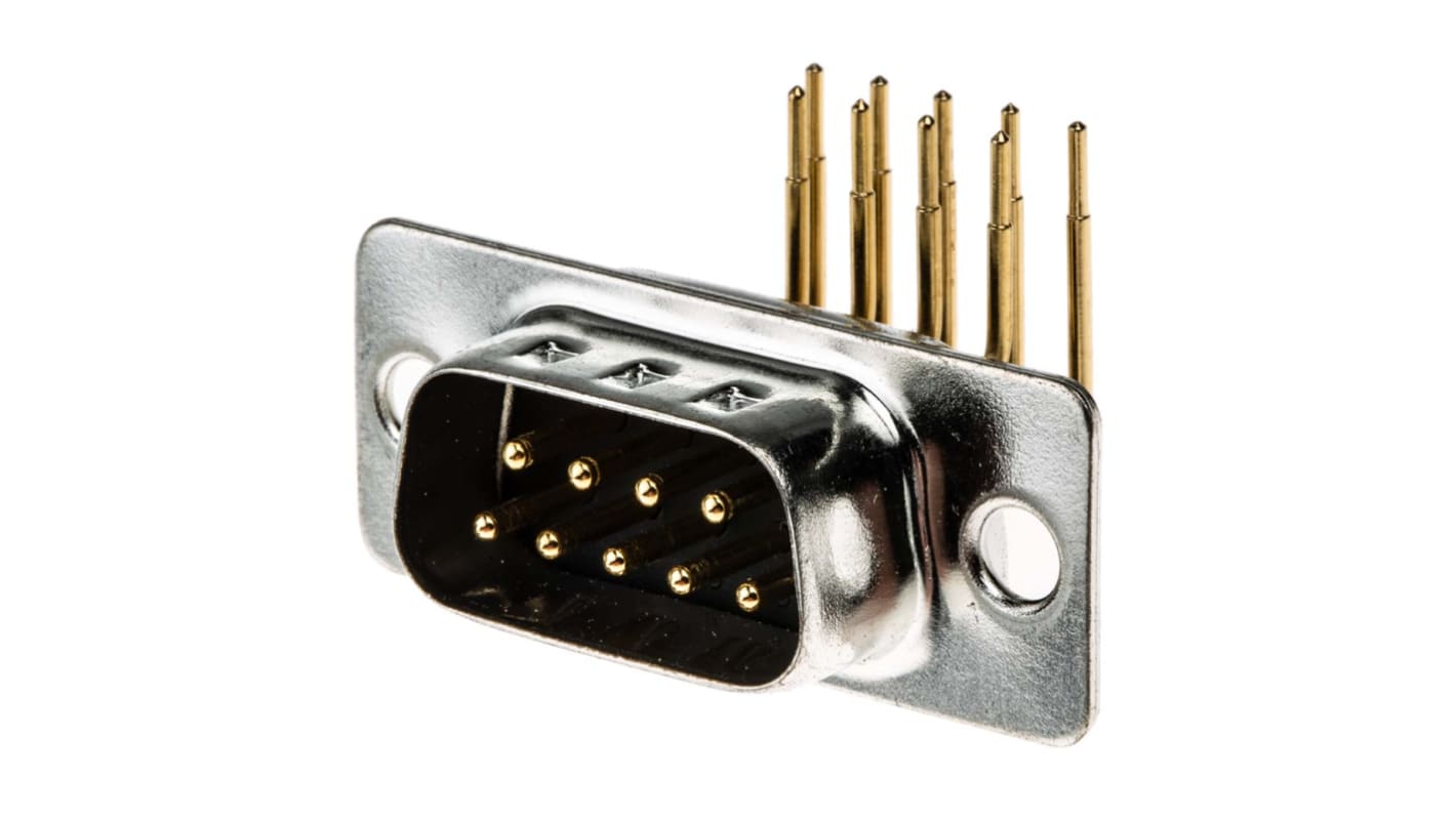 RS PRO 9 Way Right Angle Through Hole D-sub Connector Plug, 2.77mm Pitch | RS