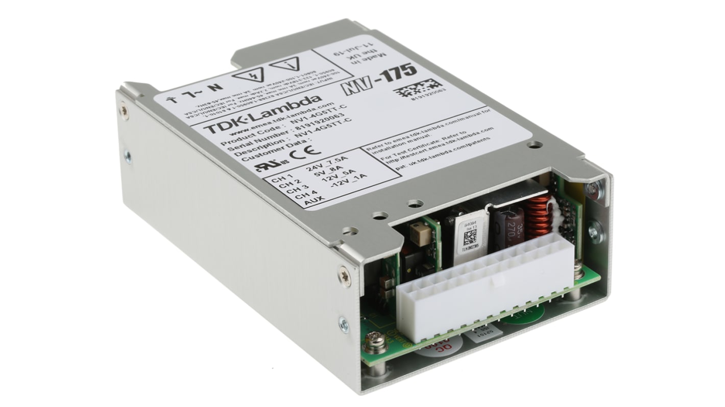 TDK-Lambda Switching Power Supply, NV1-4G5TT-C, 5 V dc, ±12 V dc, ±24 V ...