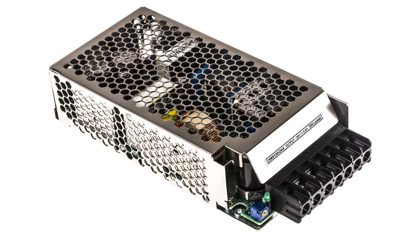 TDK-Lambda Embedded Switch Mode Power Supply (SMPS), HWS150-24A, 24V dc, 6.5A, 156W, 1 Output ...