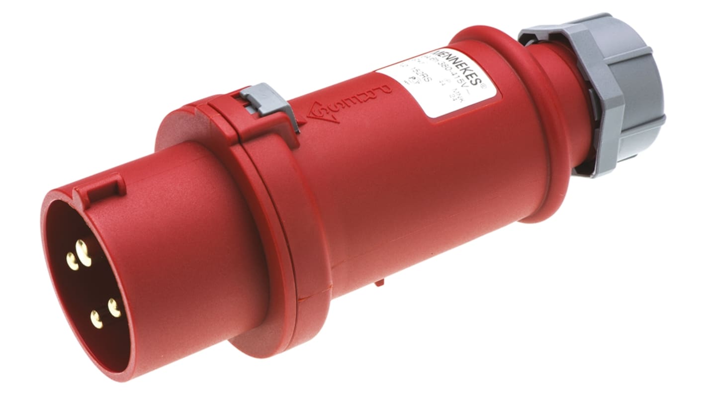152A | MENNEKES ProTOP Leistungssteckverbinder Stecker Rot 4P, 400 V ...