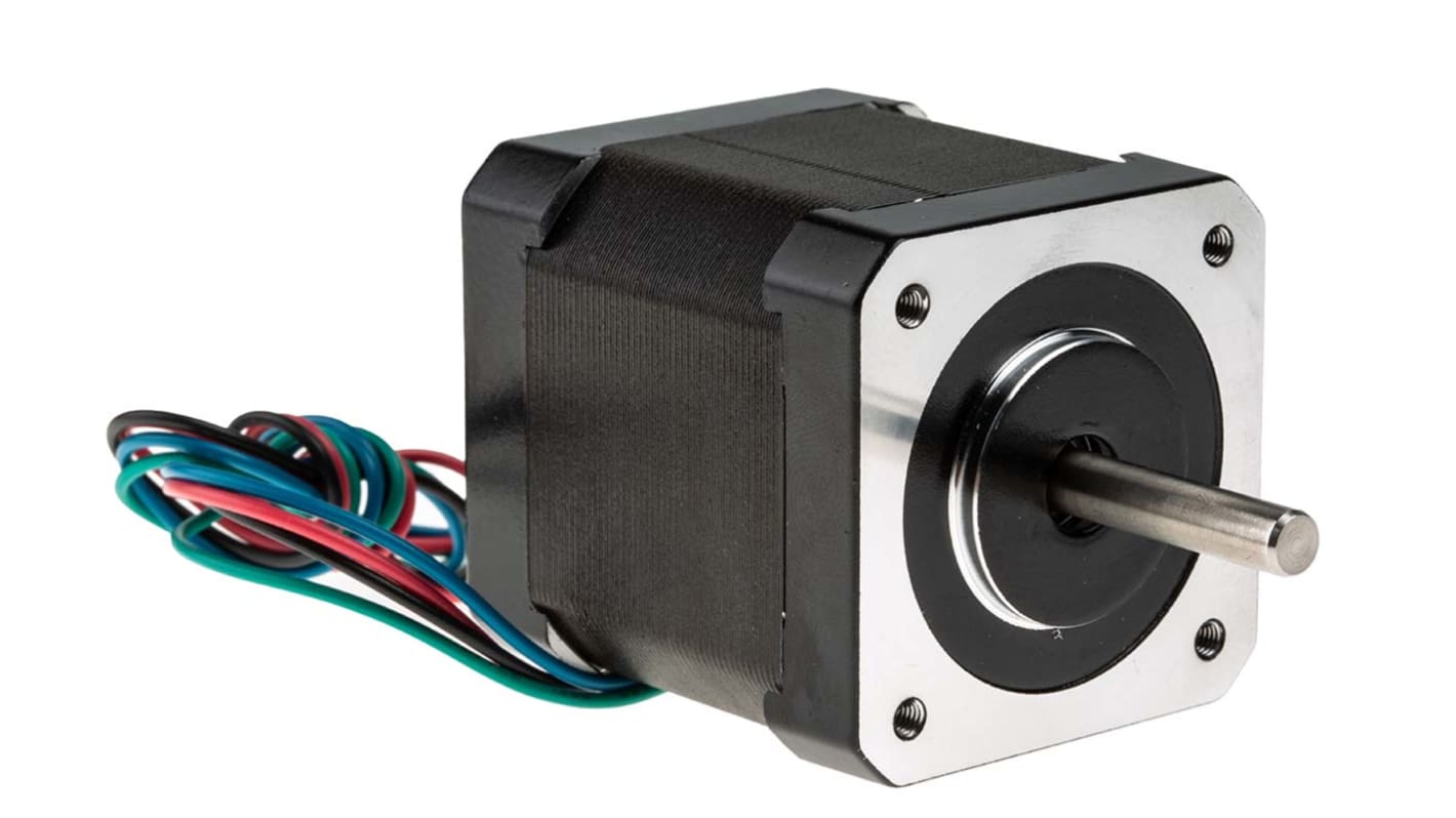 RS PRO Hybrid Stepper Motor, 0.44Nm Torque, 2.8V, 0.9°, 42.3 x 42.3mm ...