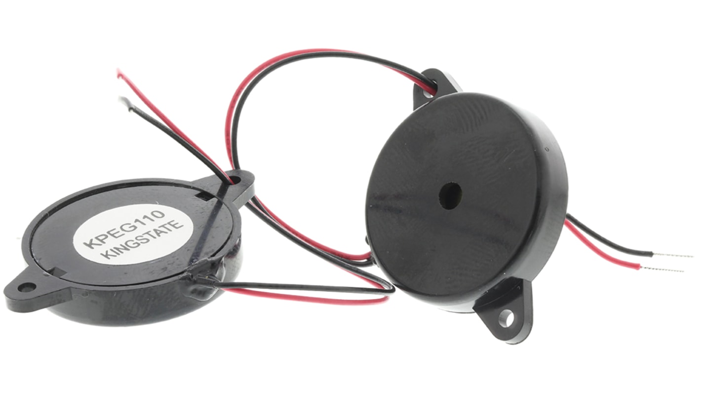 RS PRO 90dB Panel Mount Continuous External Piezo Buzzer, 34 x 24 x 5mm ...