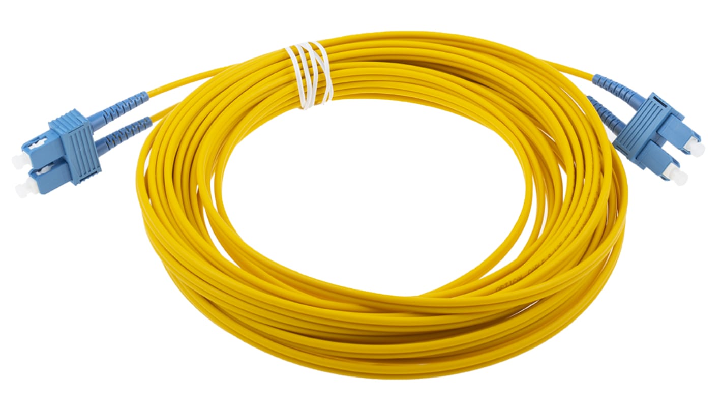 RS PRO SC to SC Duplex Single Mode OS1 Fibre Optic Cable, 9/125μm ...