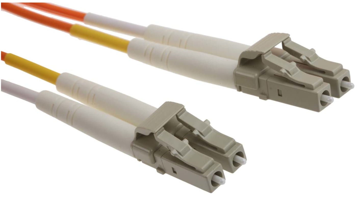 RS PRO LC to LC Duplex Multi Mode OM1 Fibre Optic Cable, 62.5/125μm ...