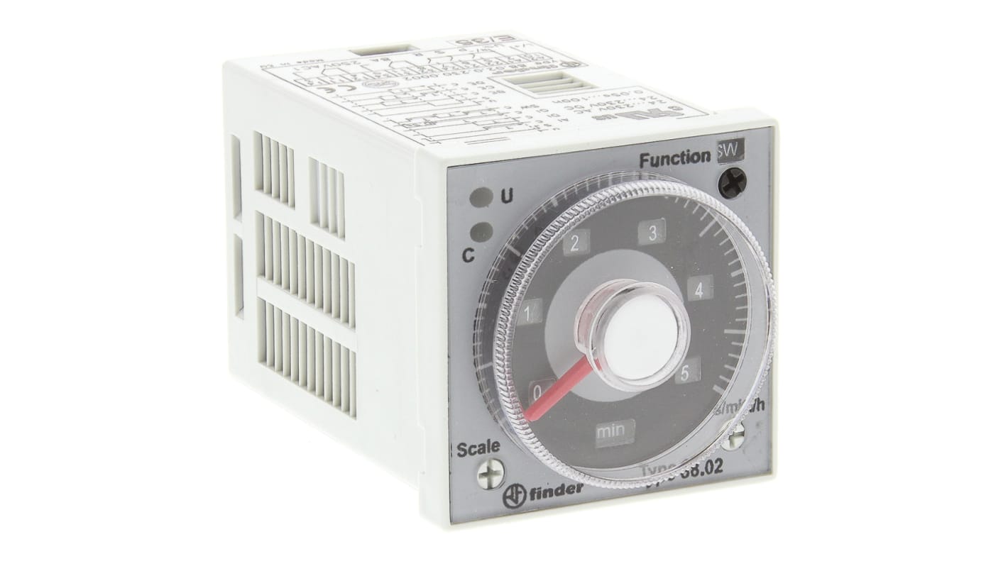 88.02.0.230.0002 | Finder 88 Series Series Panel Mount Timer Relay, 24 ...