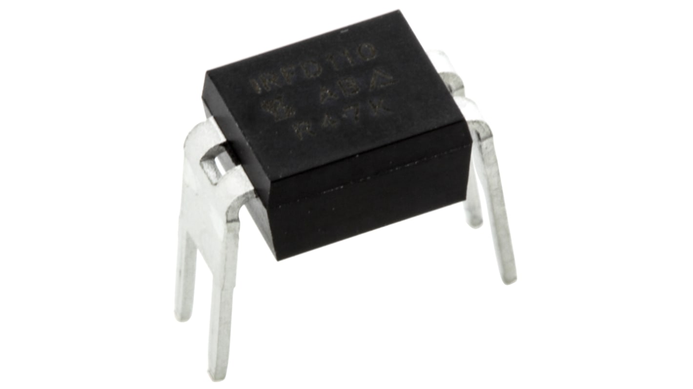 N-Channel MOSFET, 1 A, 100 V, 4-Pin HVMDIP Vishay IRFD110PBF | RS