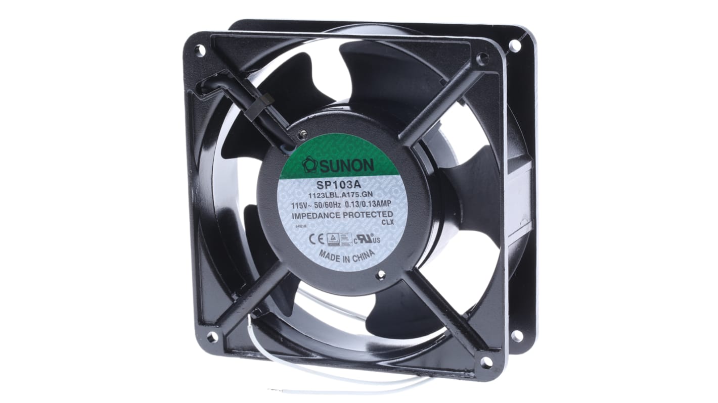 SP103A/1123LBL(A175).GN | Sunon SP Series Axial Fan, 115 V ac, AC Operation, 132.6m³/h, 11W ...