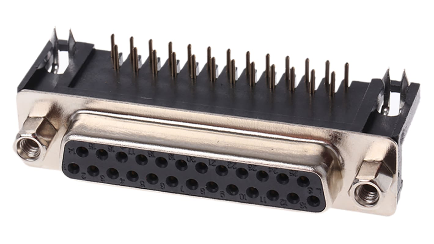 RS PRO 25 Way Right Angle Through Hole D-sub Connector Socket | RS