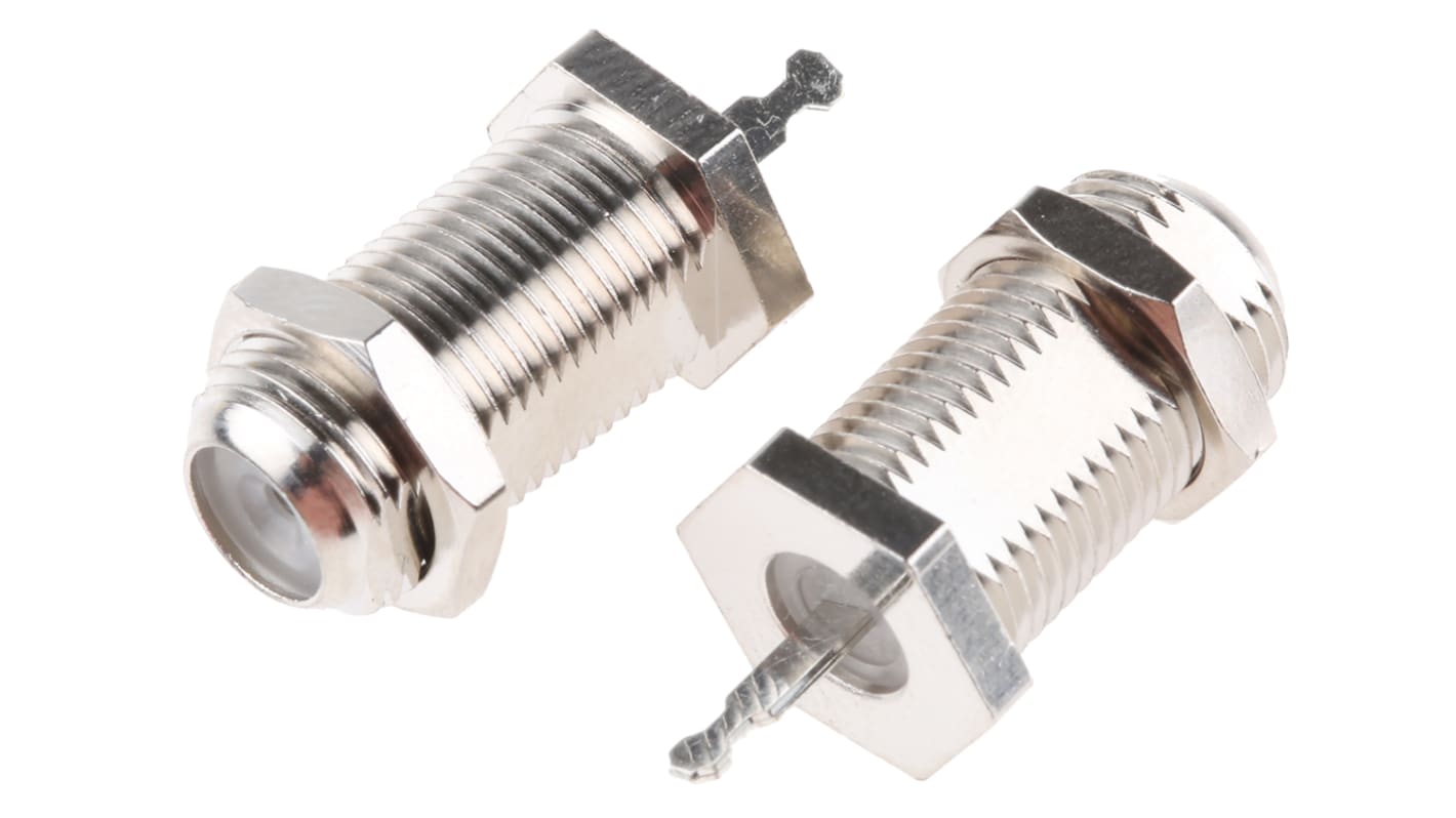 RS PRO, jack Panel Mount F Connector, 75Ω, Solder Termination, Straight ...