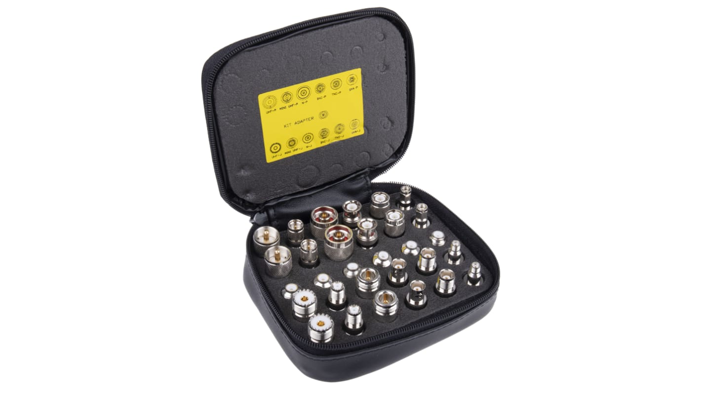 Kit de conectores RF RS PRO contiene 30 RF Coaxial Adapters for ...