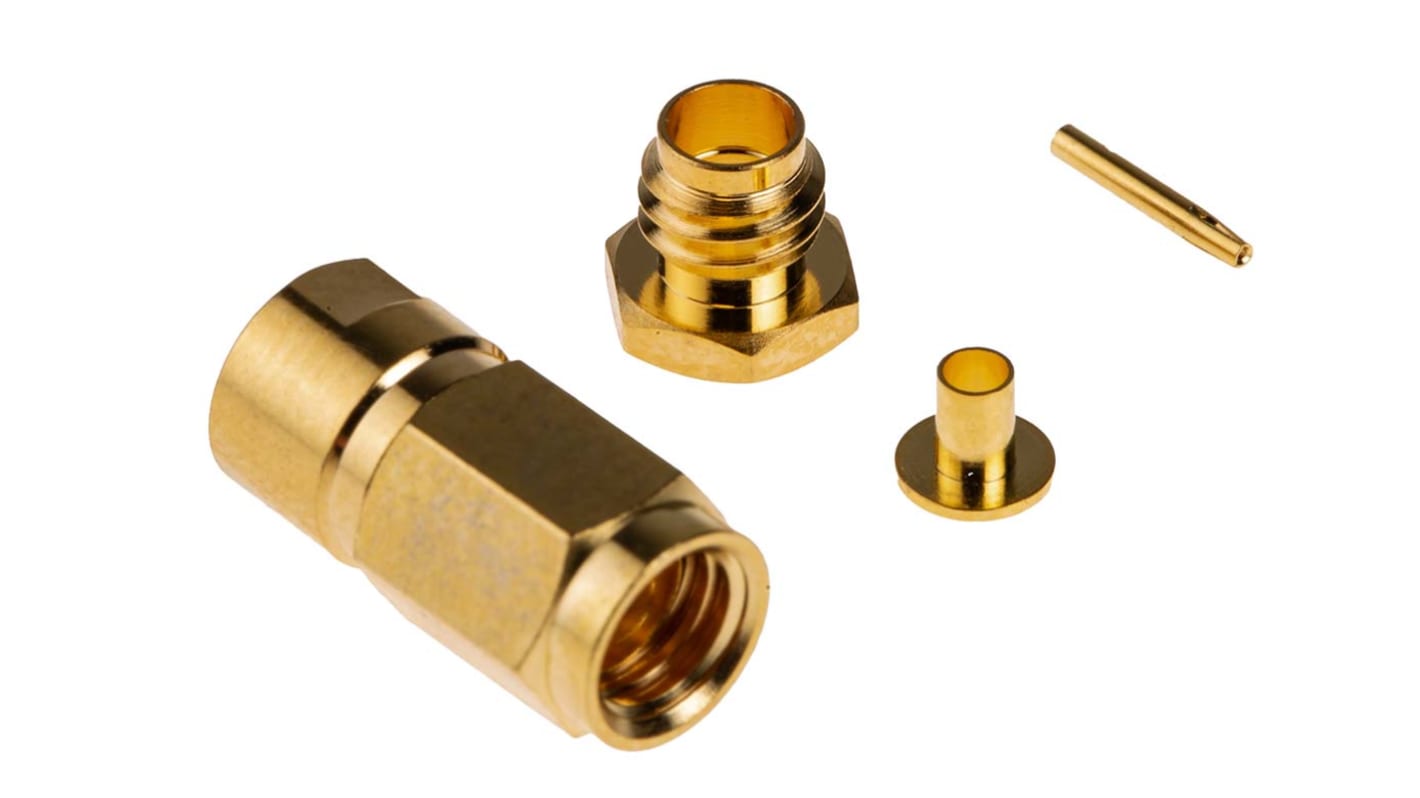 RS PRO, Plug Cable Mount SMC Connector, 50Ω, Clamp Termination ...