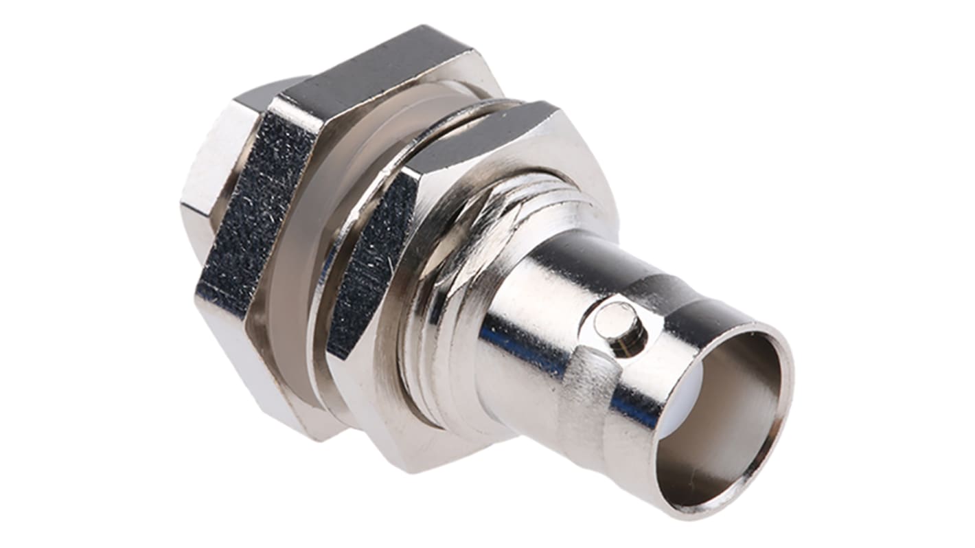 RS PRO, jack Panel Mount BNC Connector, 50Ω, Clamp Termination ...