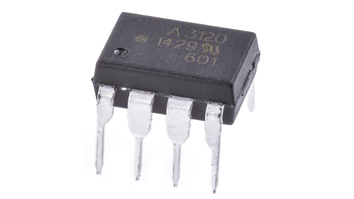 Broadcom, HCPL-3120-000E DC Input Transistor Output Optocoupler, Through Hole, 8-Pin DIP | RS