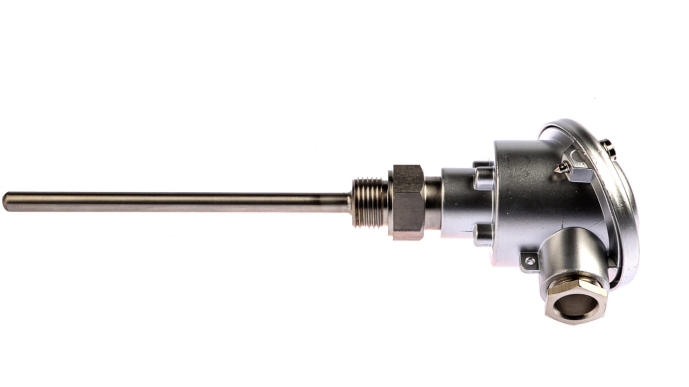 RS PRO PT100 RTD Sensor, 8mm Dia, 150mm Long, 3 Wire, G1/2, Class B ...