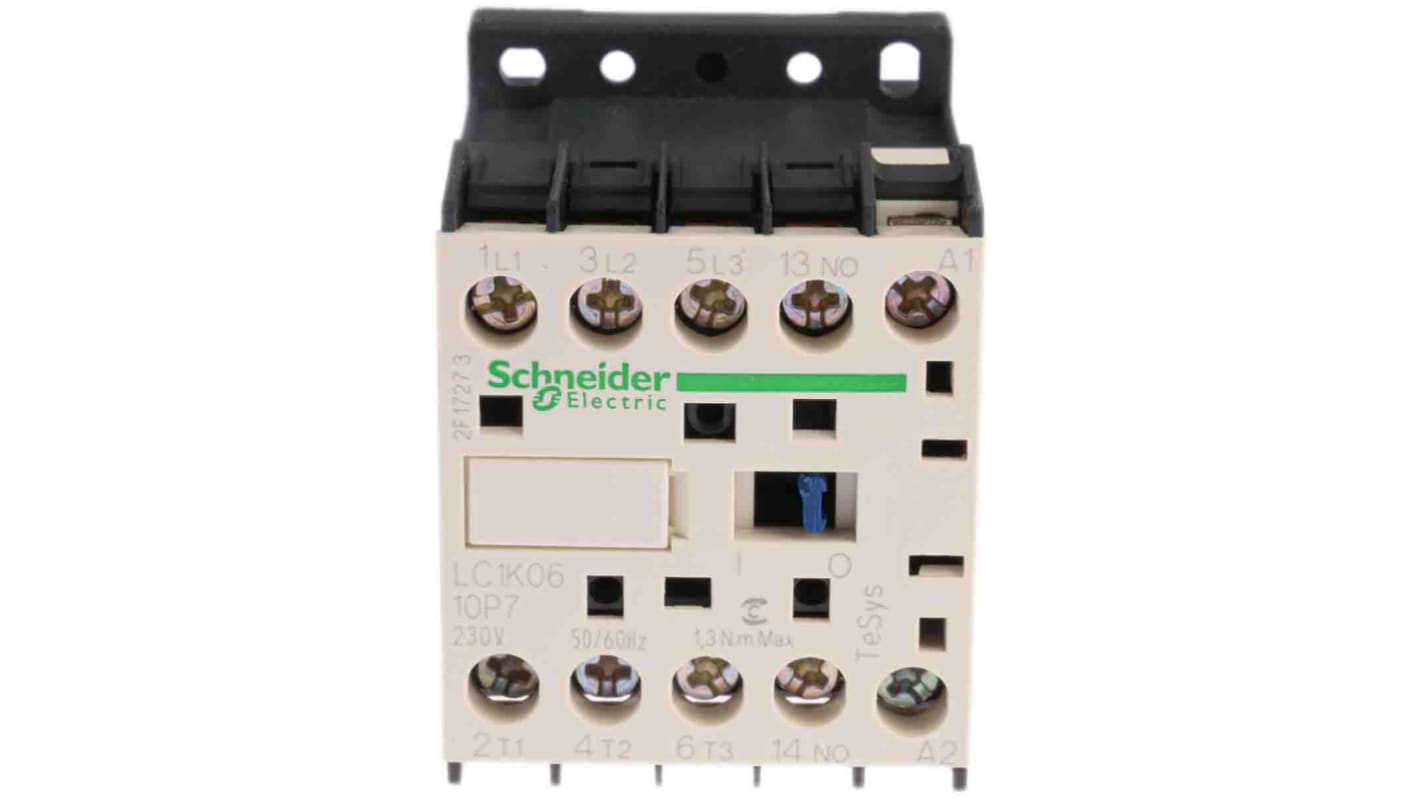 LC1K0610P7 | Schneider Electric TeSys K LC1K Contactor, 230 V ac Coil ...