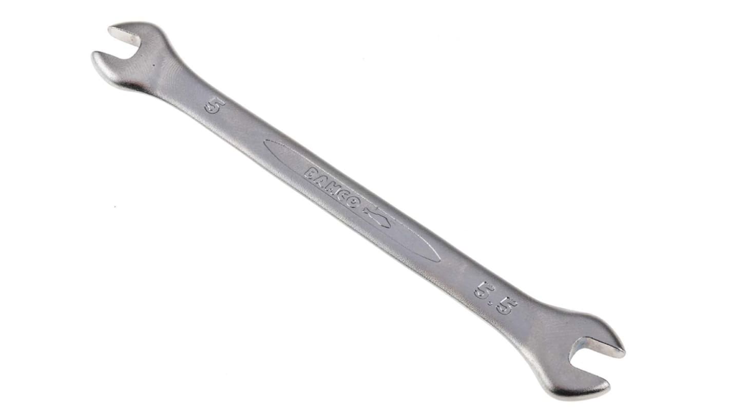 6M-5-5.5 | Bahco Double Ended Open Spanner, 5mm, Metric, Double Ended ...