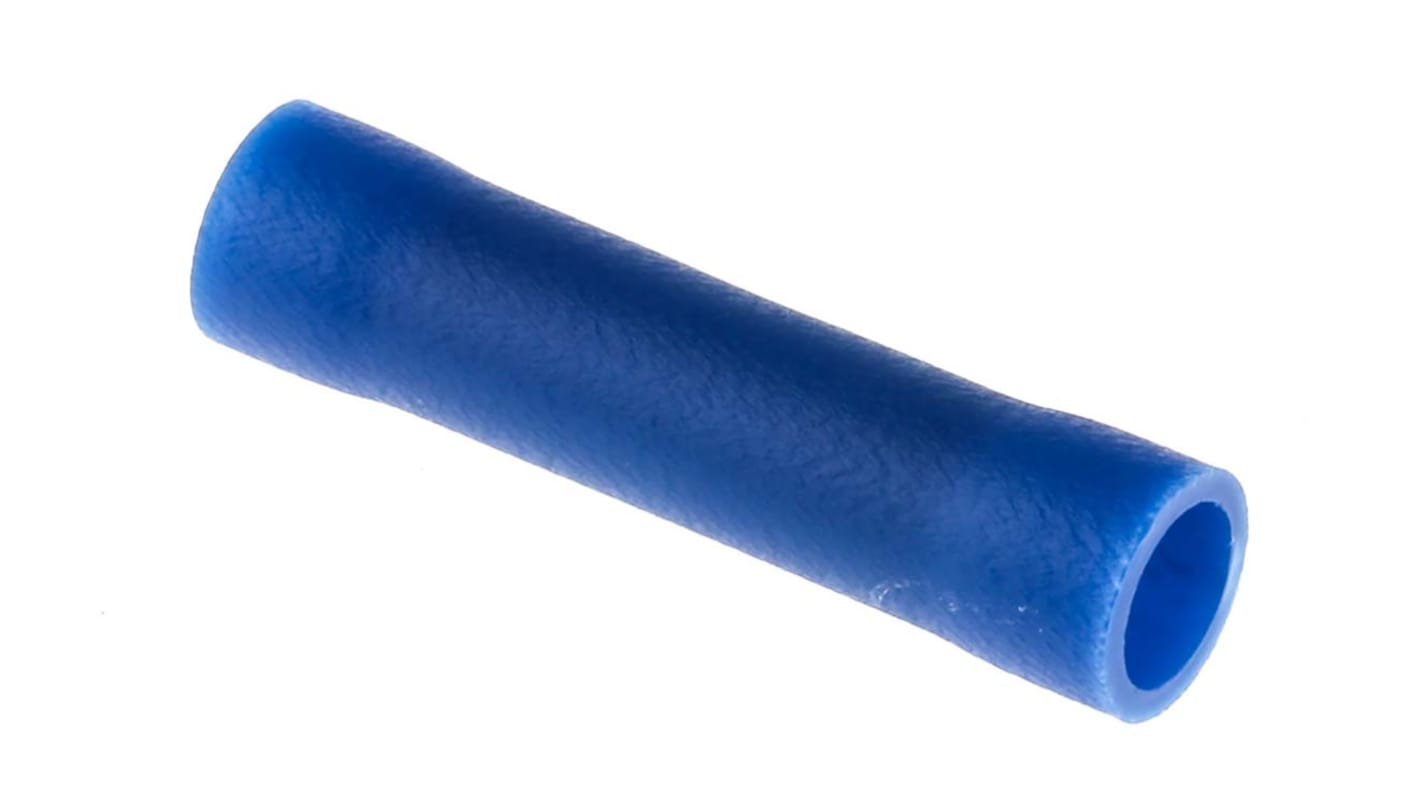 RS PRO Butt Splice Connector, Blue, Insulated, Tin 16 → 14 AWG | RS