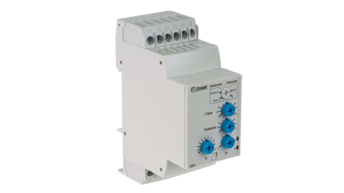 84871130 | Crouzet Current Monitoring Relay, 3 Phase, DPDT, DIN Rail | RS