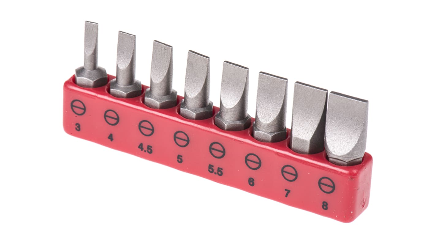 RS PRO Driver Bit 8 Pieces, Slotted | RS