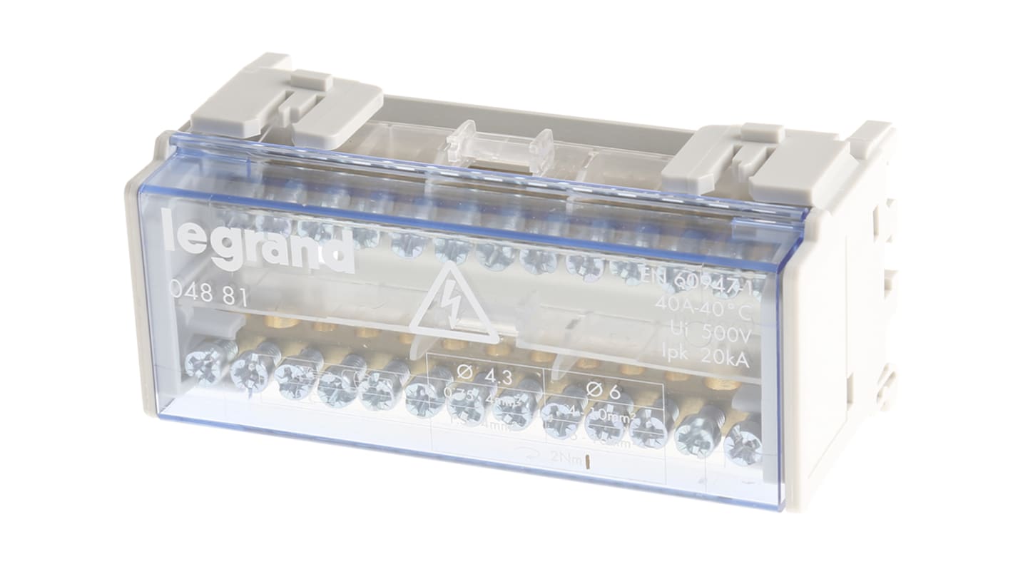 0 048 81 | Legrand 13-Contact Interface Module, DIN Rail Mount, 40A | RS