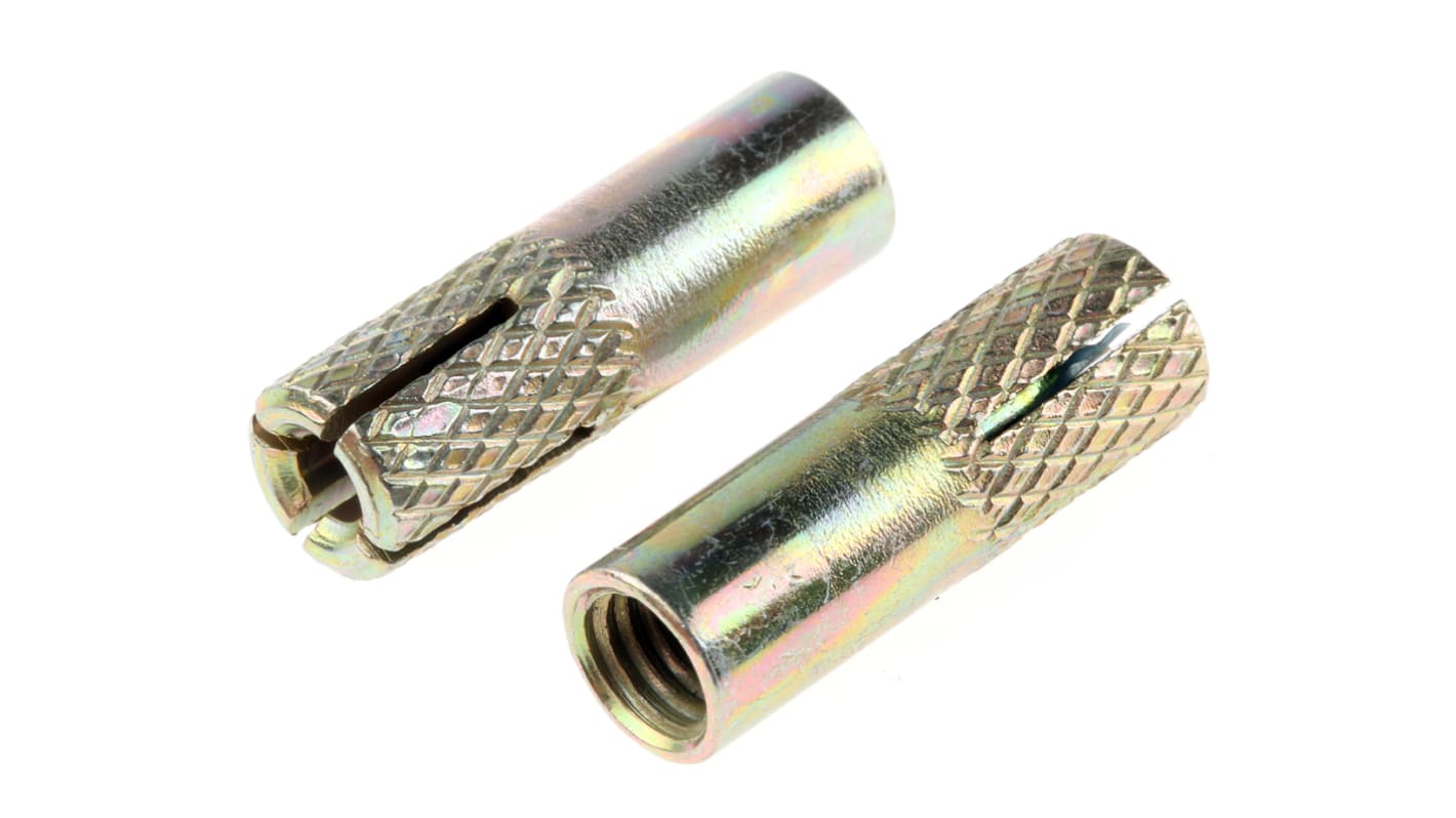 RS PRO Steel Drop In Anchor M6 x 25mm, 8mm Fixing Hole | RS