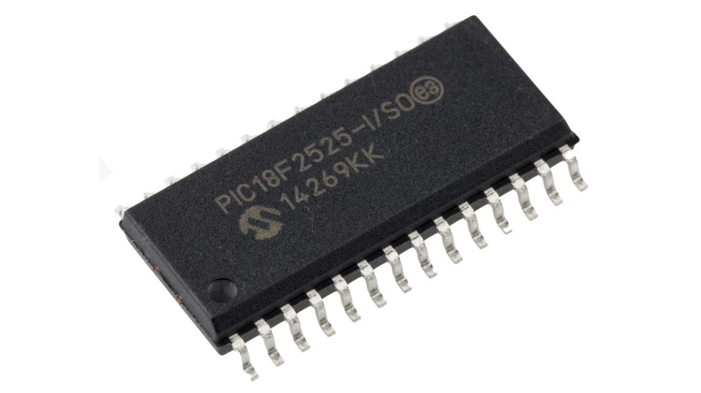 Microchip PIC18F2525-I/SO, 8bit PIC Microcontroller, PIC18F, 40MHz, 1.024 kB, 48 kB Flash, 28 ...