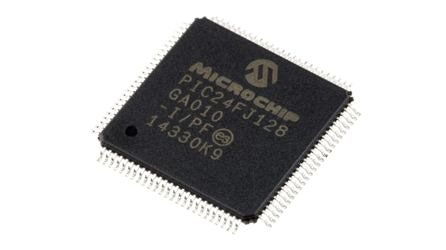 Microchip PIC24FJ128GA010-I/PF, 16bit PIC Microcontroller, PIC24FJ ...