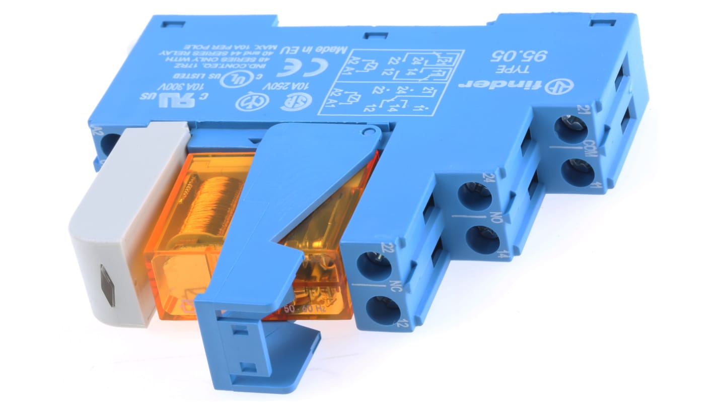 48.52.8.024.0060SPA | Finder 48 Series Interface Relay, DIN Rail Mount ...