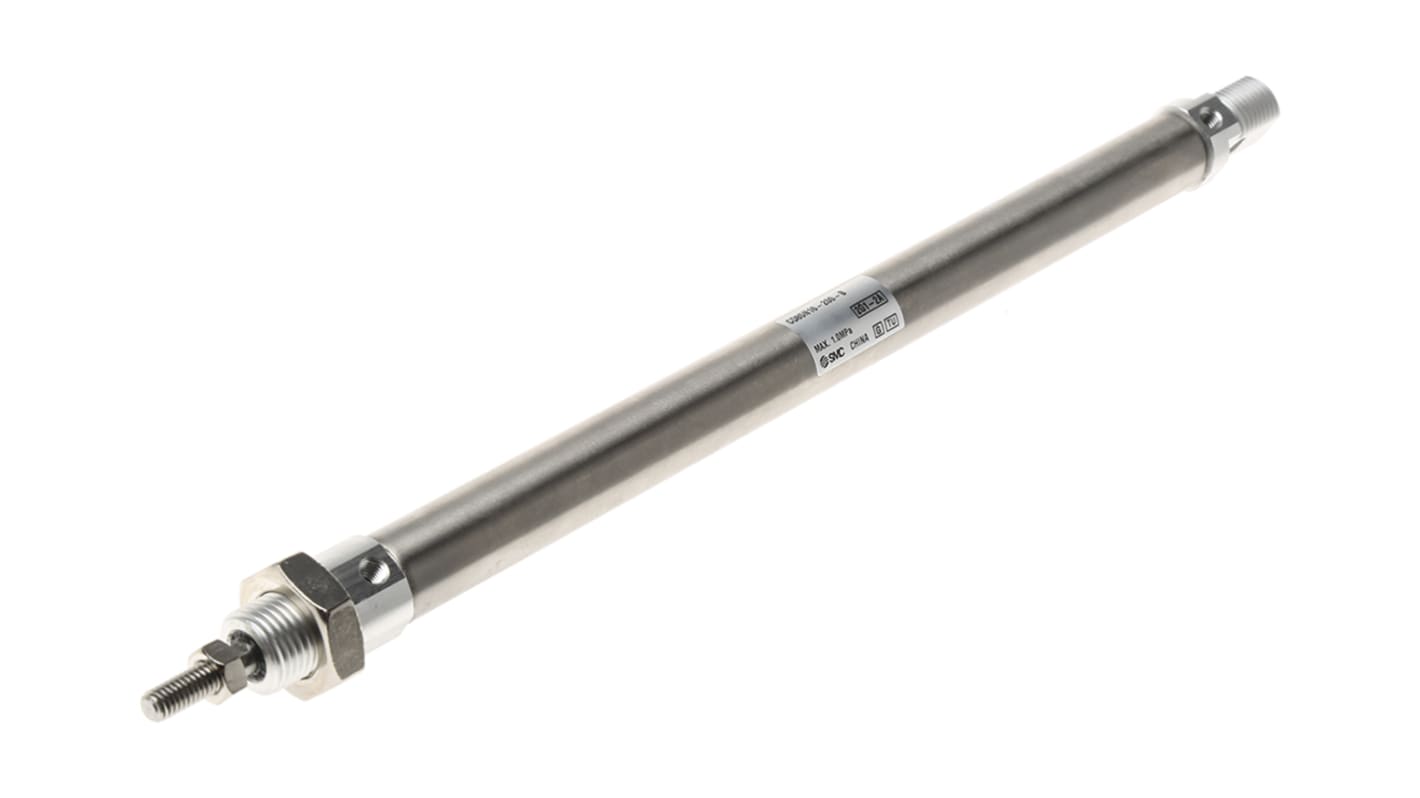 CD85N16-200-B | SMC Pneumatic Piston Rod Cylinder - 16mm Bore, 200mm ...
