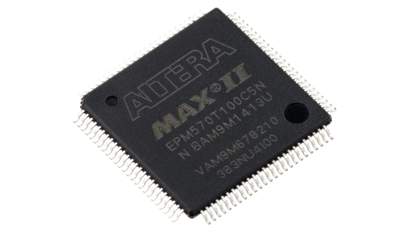 EPM570T100C5N | Altera MAX II CPLD, 440マクロセル, I/O 76本, 100-Pin TQFP | RS