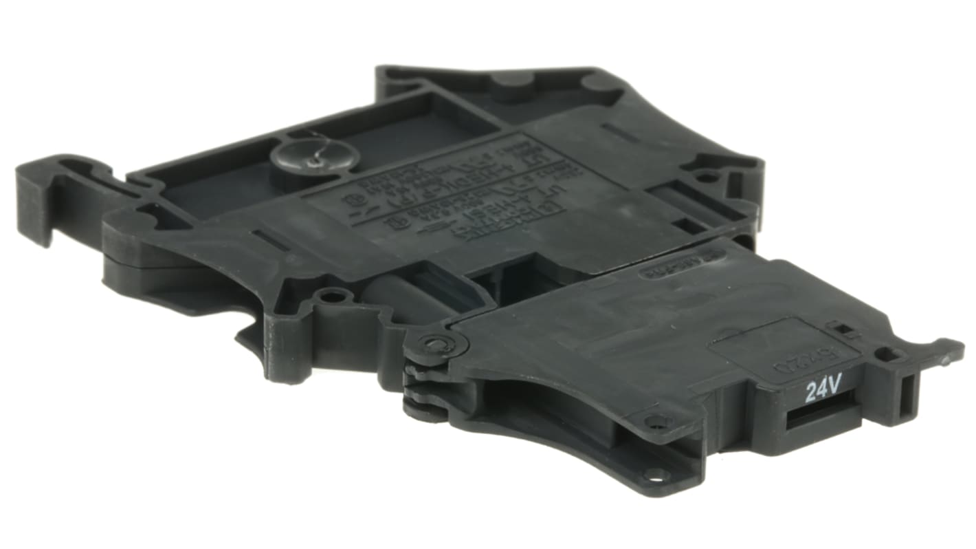 3046090 | Phoenix Contact UT Series Black Fused DIN Rail Terminal, 0.14 ...
