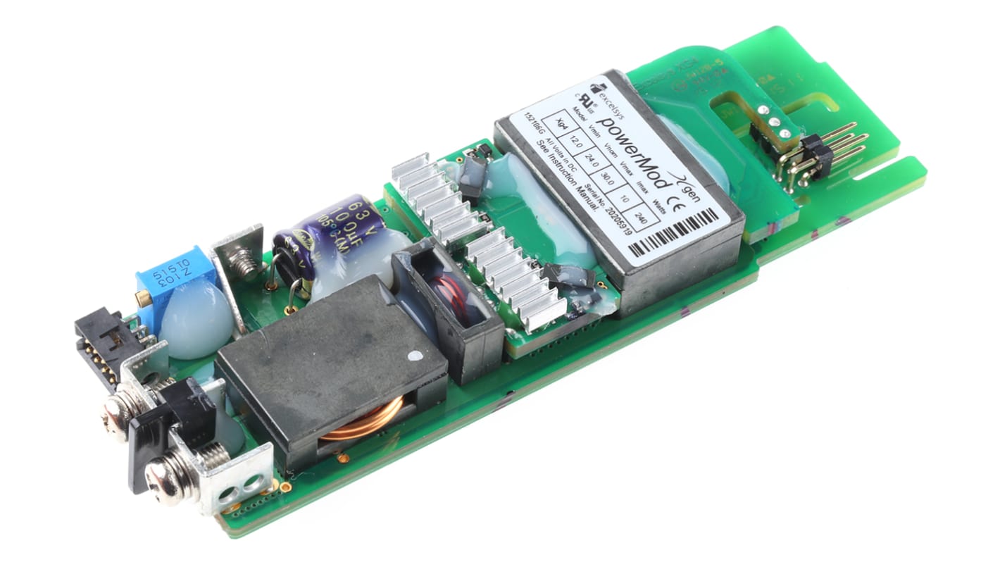 Excelsys Switching Power Supply, XG4, 30V dc, 10A, 240W, 1 Output, 120 ...