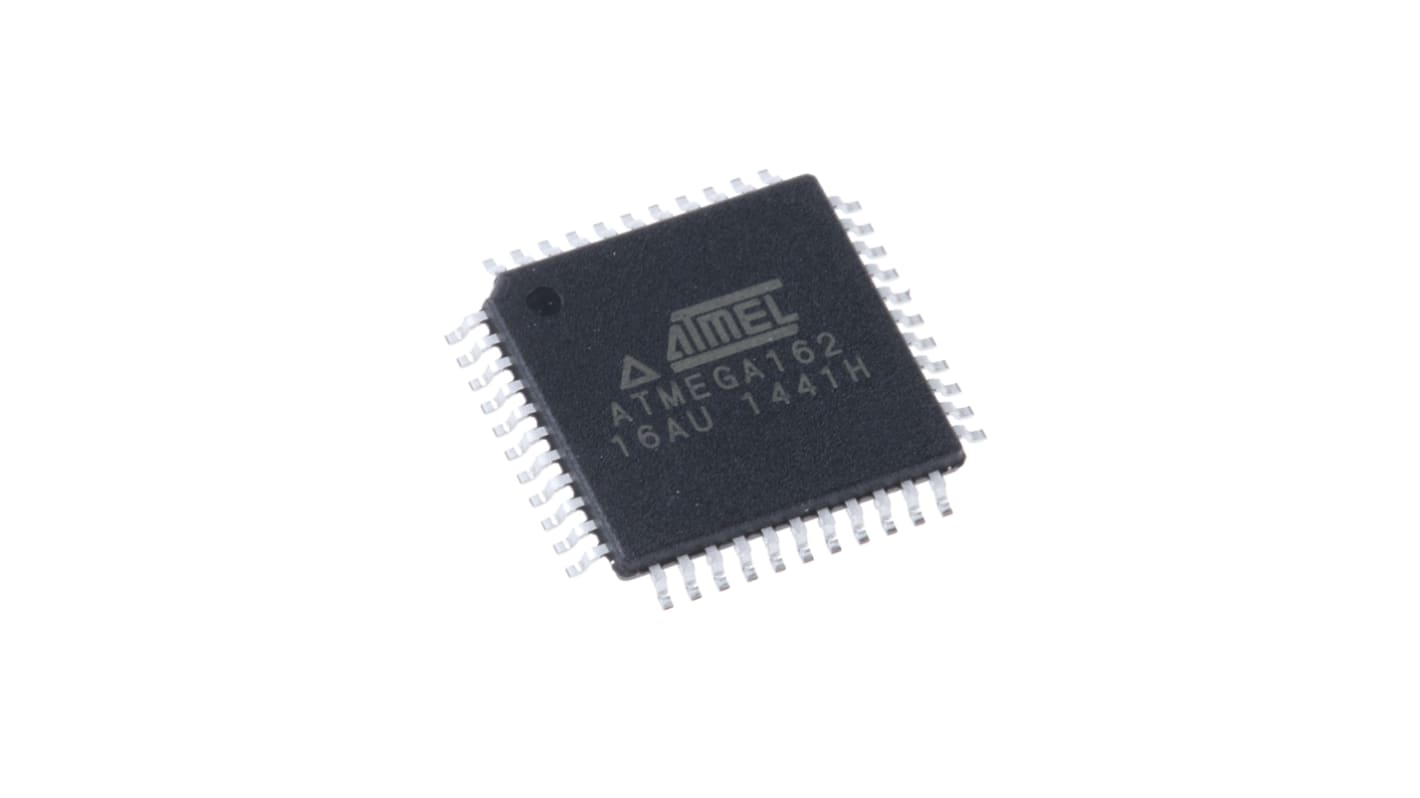 Atmel ATMEGA162-16AU, 8bit AVR Microcontroller, ATmega, 16MHz, 16 kB, 512 B Flash, 44-Pin TQFP | RS