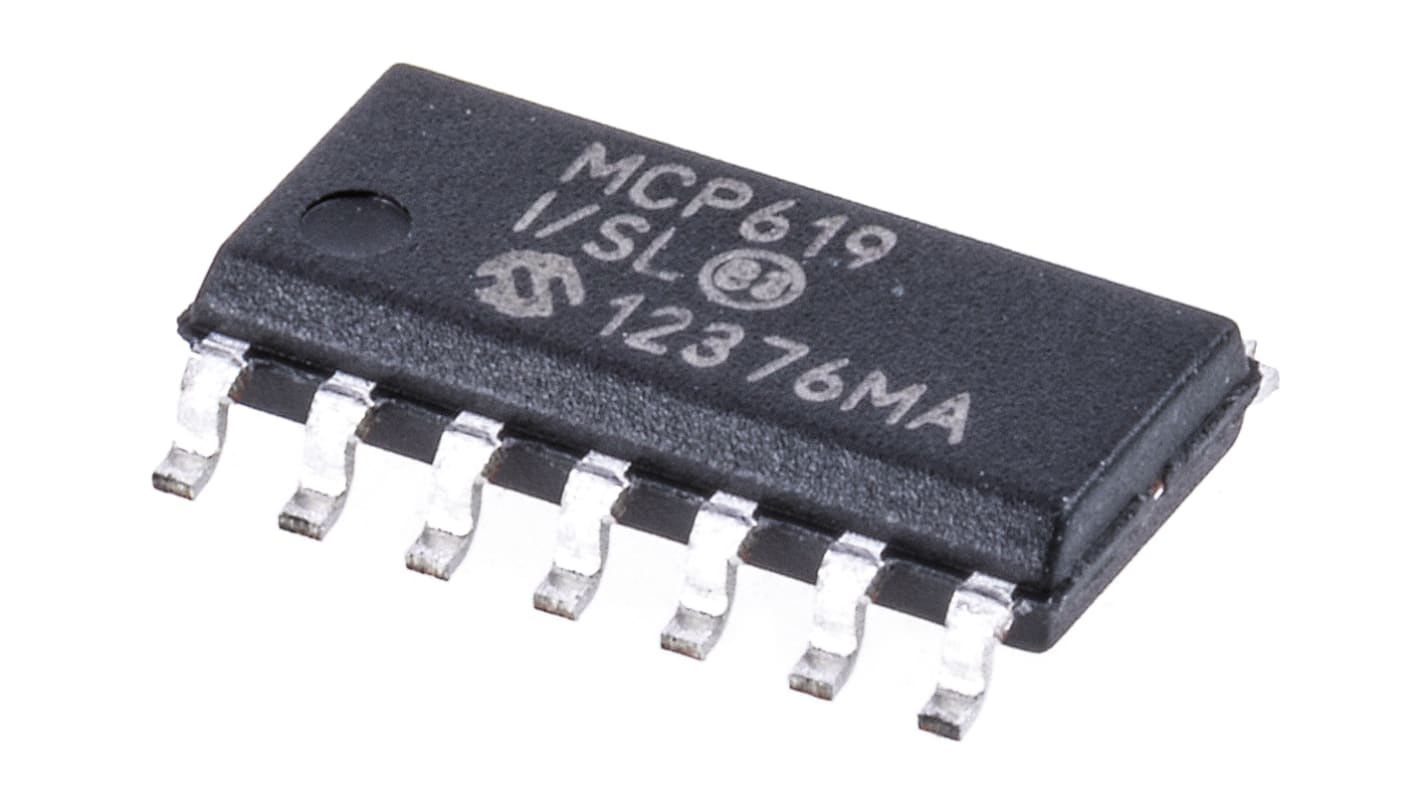 MCP619-I/SL Microchip, Precision, Op Amp, RRO, 190kHz, 3 V, 5 V, 14-Pin ...