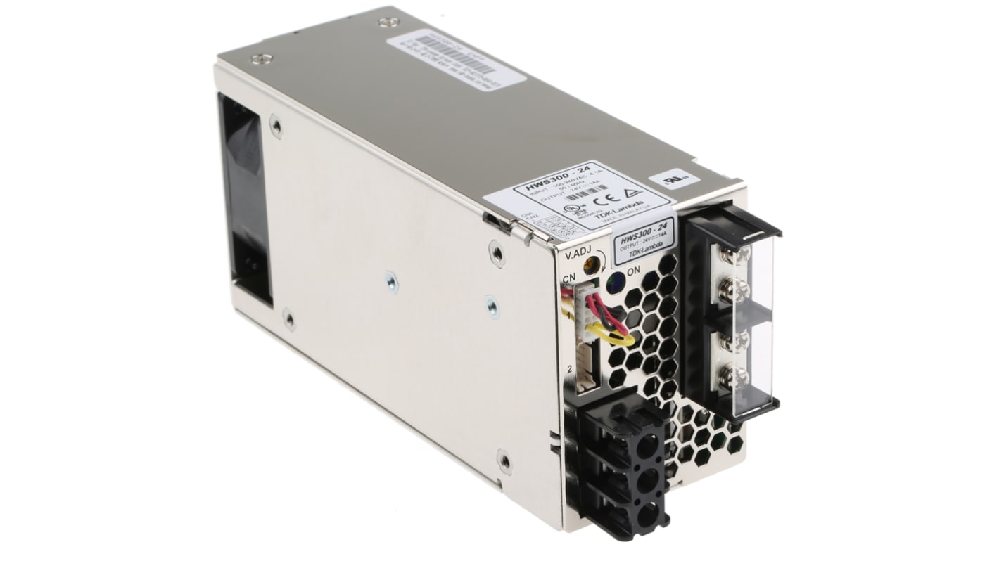 HWS300-24 | TDK-Lambda 24V 直流开关电源, 336W, 14A, 1输出点, 底盘安装, 6.5inx3 ...