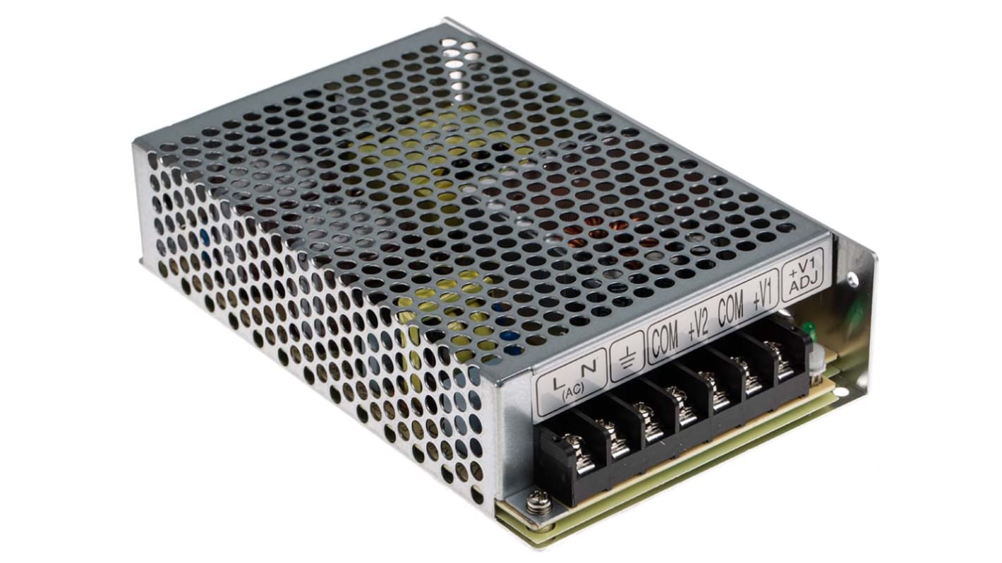 MEAN WELL Switching Power Supply, RD-85A, 5 V dc, 12 V dc, 4A, 88W ...