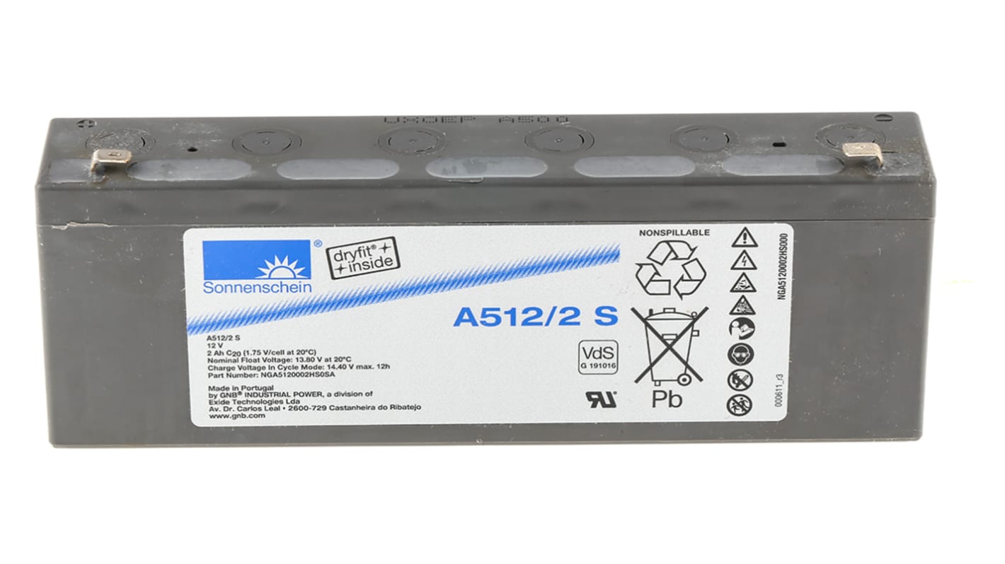 NGA5120002HS0SA | Sonnenschein 12V Faston F1 Sealed Lead Acid Battery ...