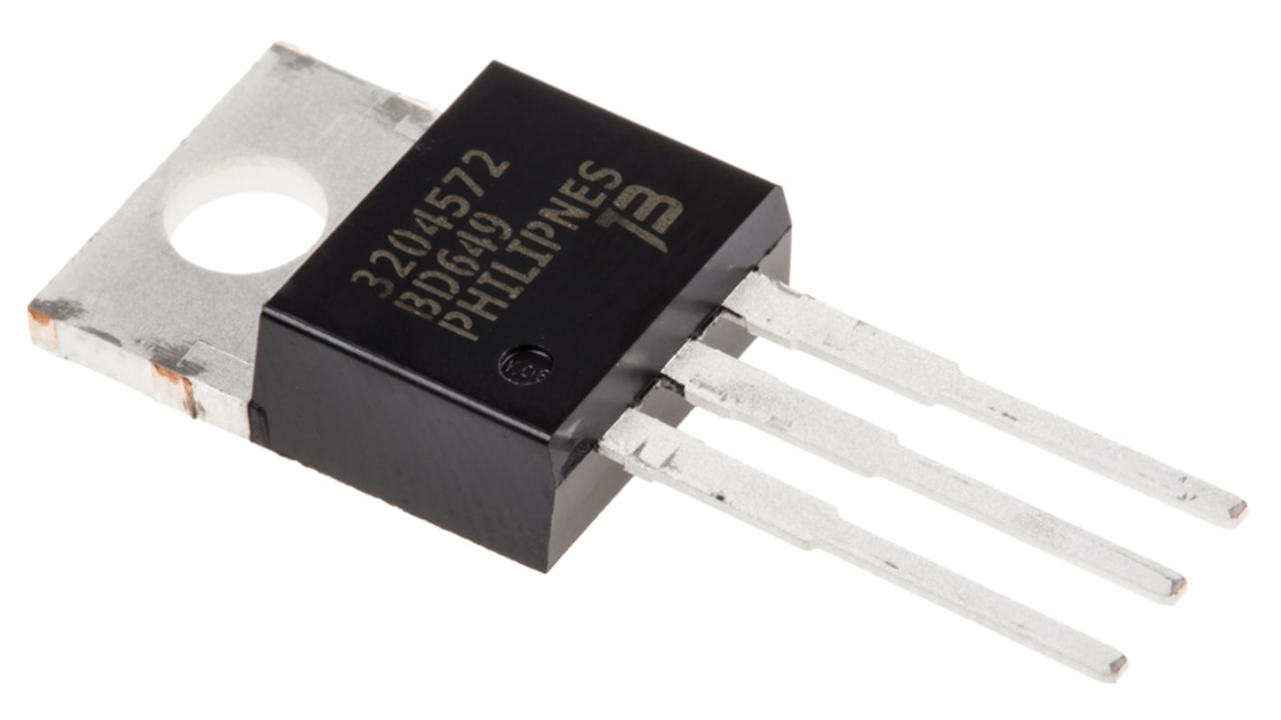 Bourns BD649-S NPN Darlington Transistor, 8 A 100 V HFE:750, 3-Pin TO ...