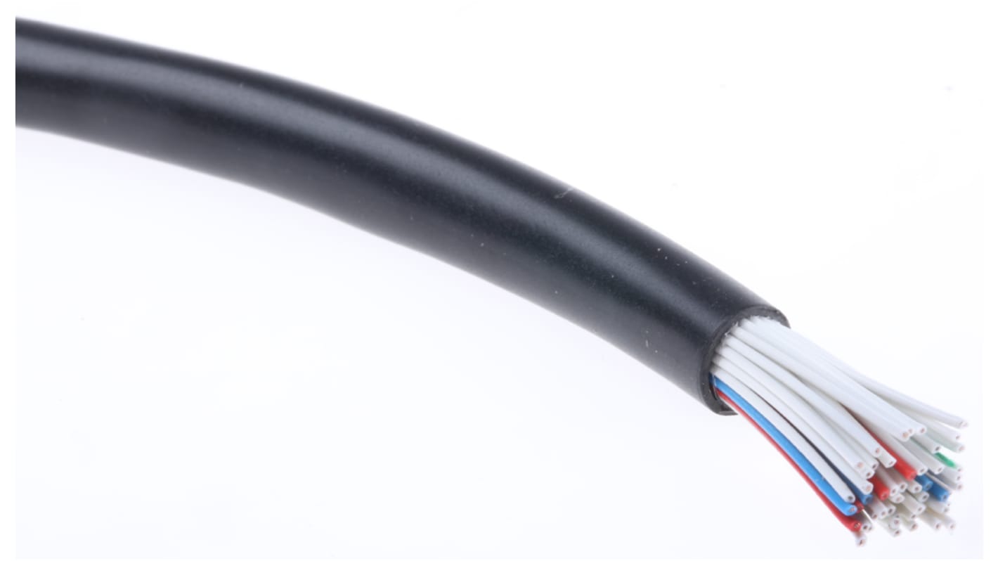 RS PRO Multicore Industrial Cable, 50 Cores, 0.055 mm², Unscreened, 25m ...