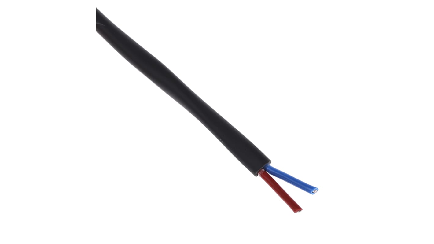 RS PRO Multicore Industrial Cable, 2 Cores, 0.22 mm², Unscreened, 100m ...