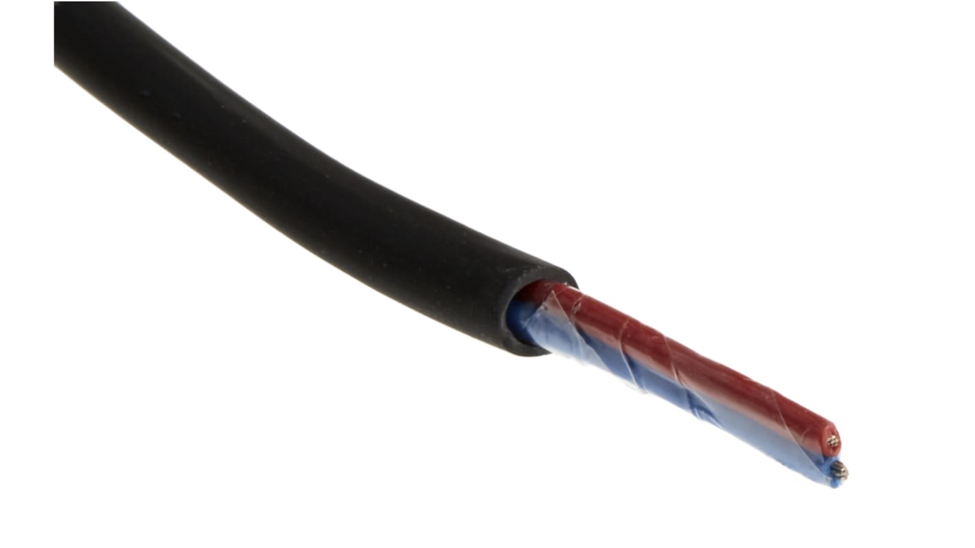 RS PRO Multicore Industrial Cable, 2 Cores, 0.22 mm², Unscreened, 25m ...