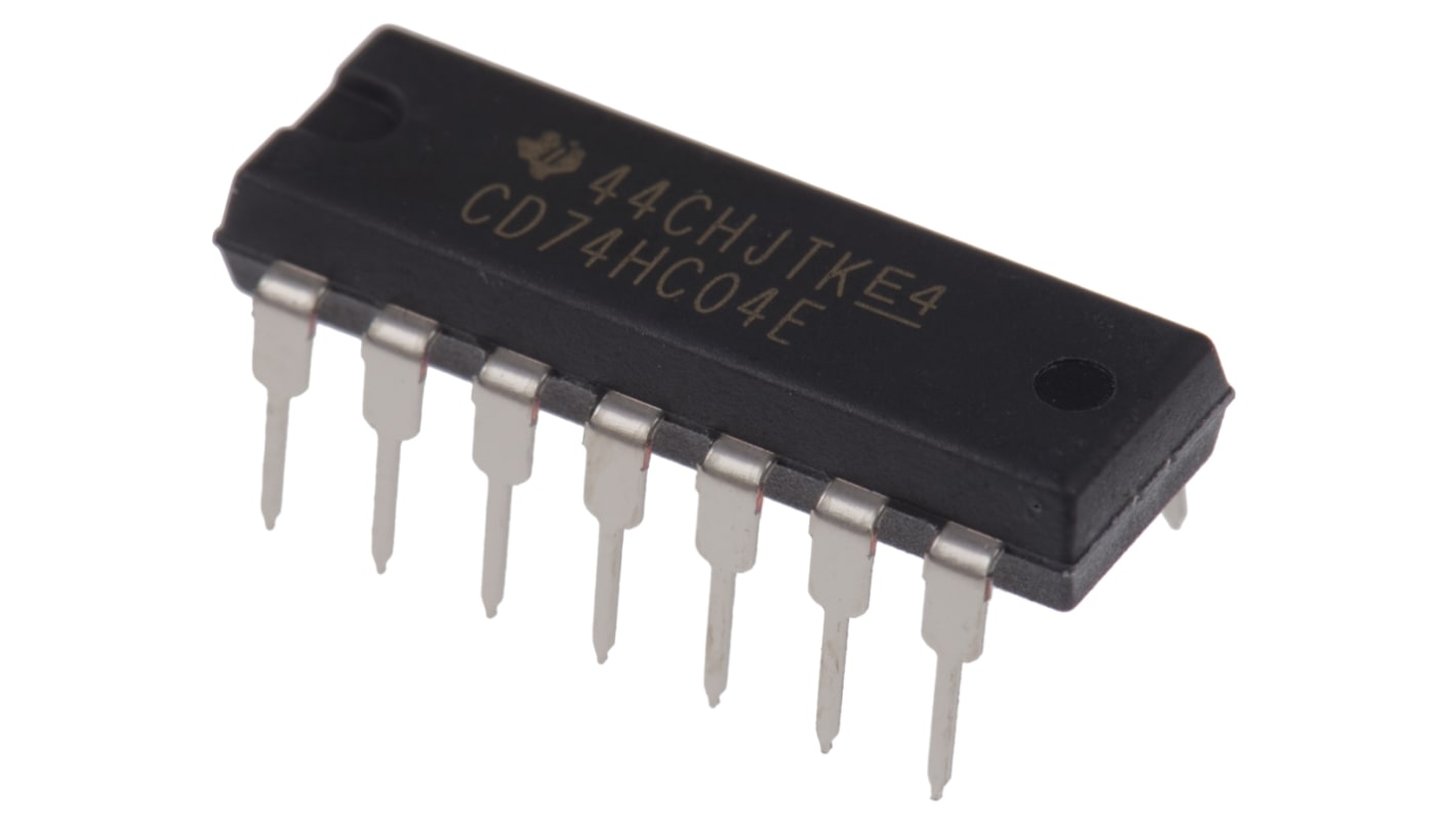 Texas Instruments CD74HC04E Hex CMOS Inverter, 14-Pin PDIP | RS