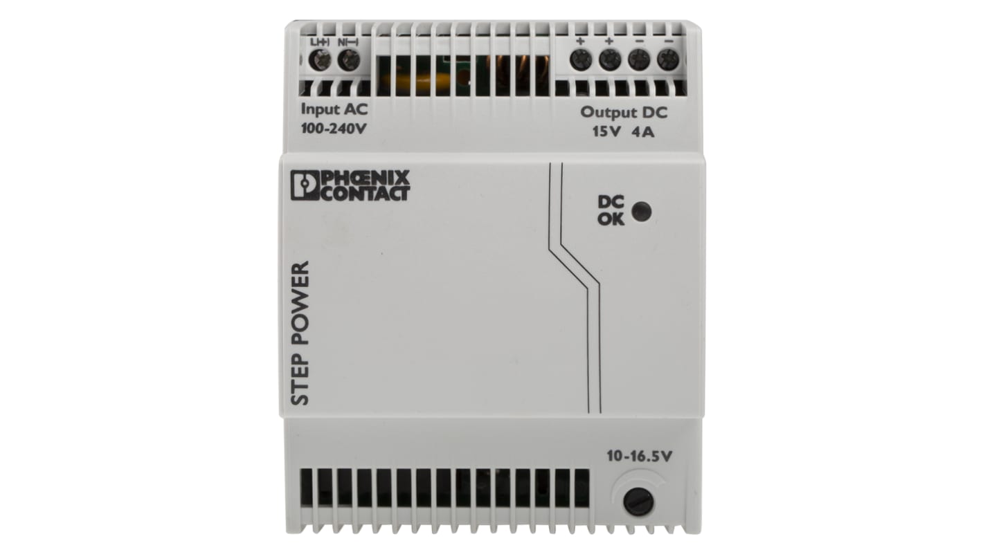 2868619 | Phoenix Contact STEP POWER Switched Mode DIN Rail Power ...