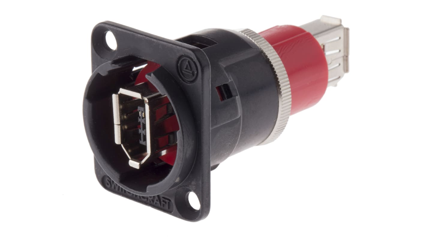 EHFW2BPKG | Switchcraft, EH, Firewire 400 6 Way Straight Panel Mount ...