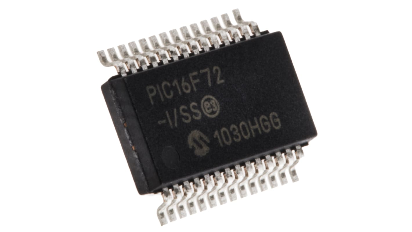 Microchip PIC16F72-I/SS, 8bit PIC Microcontroller, PIC16F, 20MHz, 2K ...