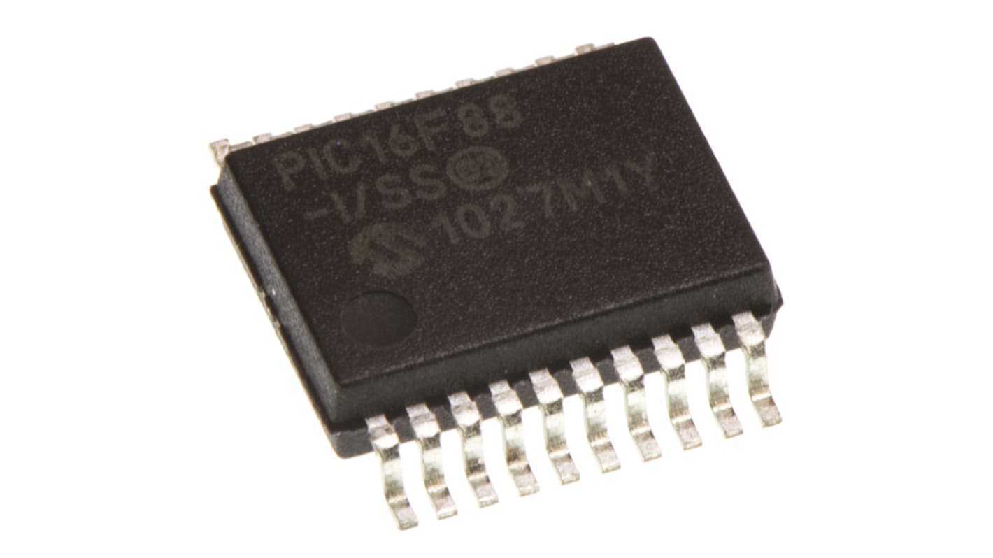 Microchip PIC16F88-I/SS, 8bit PIC Microcontroller, PIC16F, 20MHz, 7.168 kB, 256 B Flash, 20-Pin ...