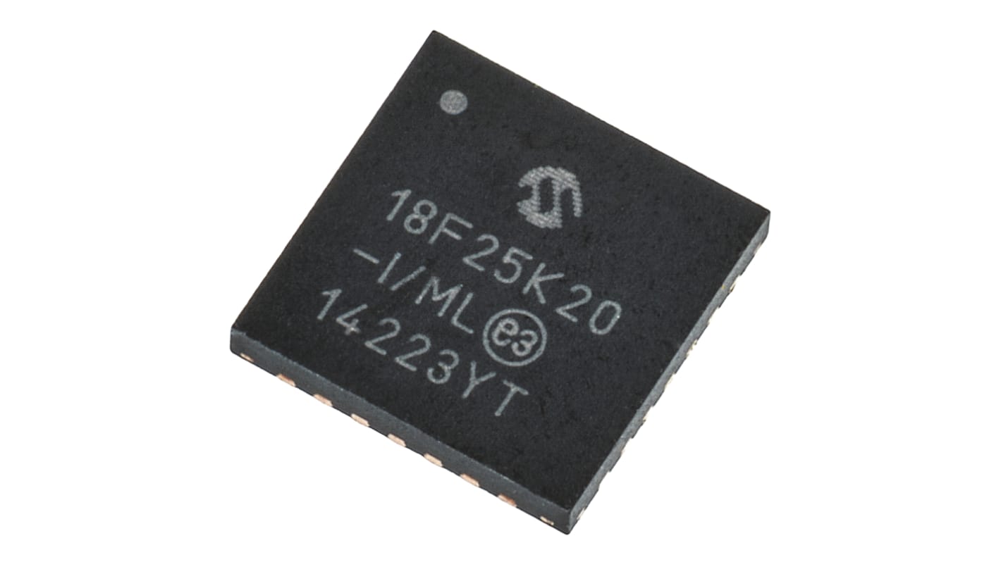 Microchip マイコン, 28-Pin QFN PIC18F25K20-I/ML | RS