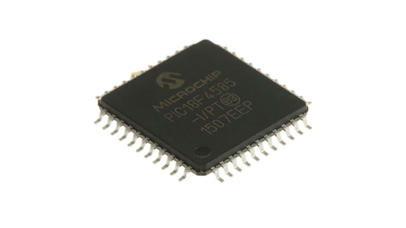 Microchip PIC18F4585-I/PT, 8bit PIC Microcontroller, PIC18F, 40MHz, 1.024 kB, 48 kB Flash, 44 ...