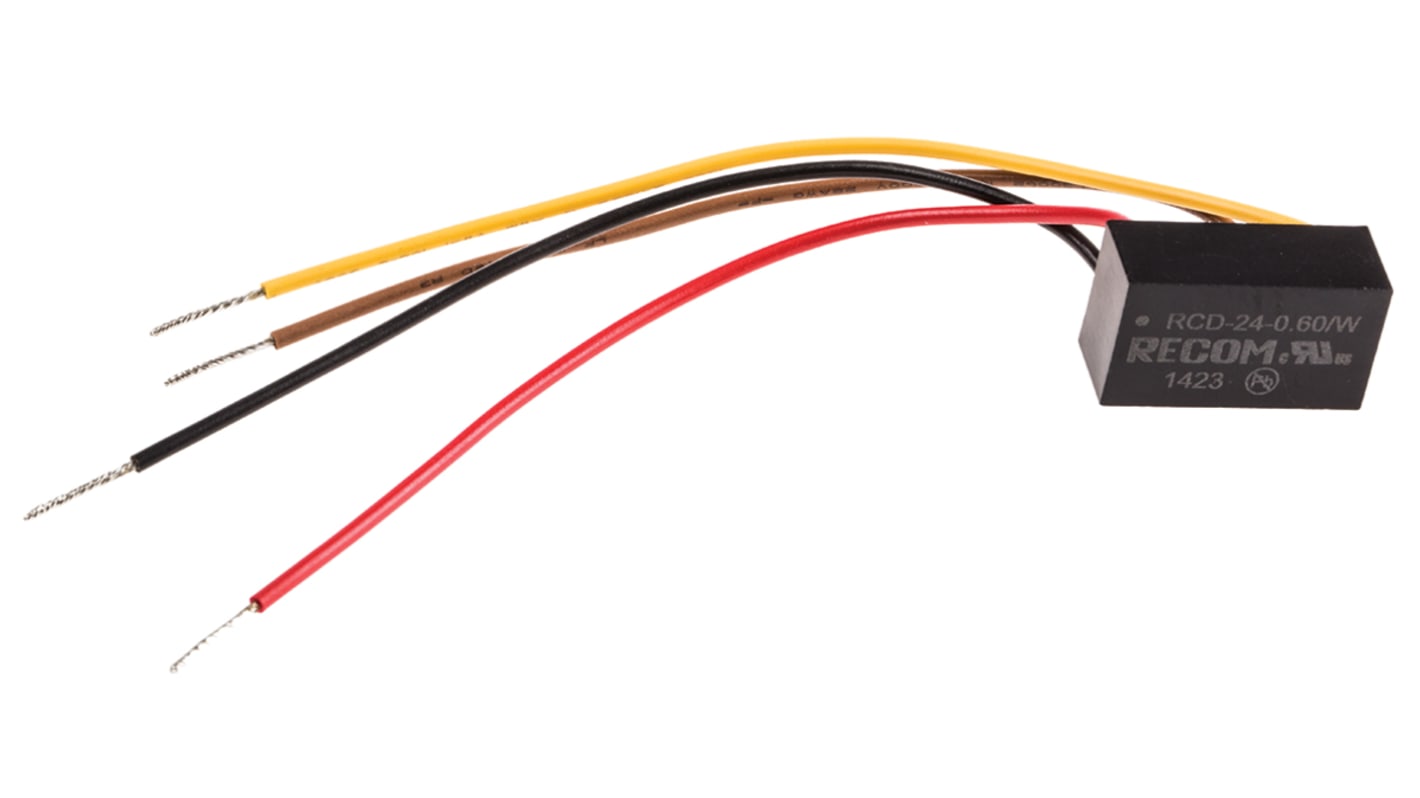 RCD-24-0.60/W | Recom 定電流 LEDドライバ, 600mA, 21W | RS