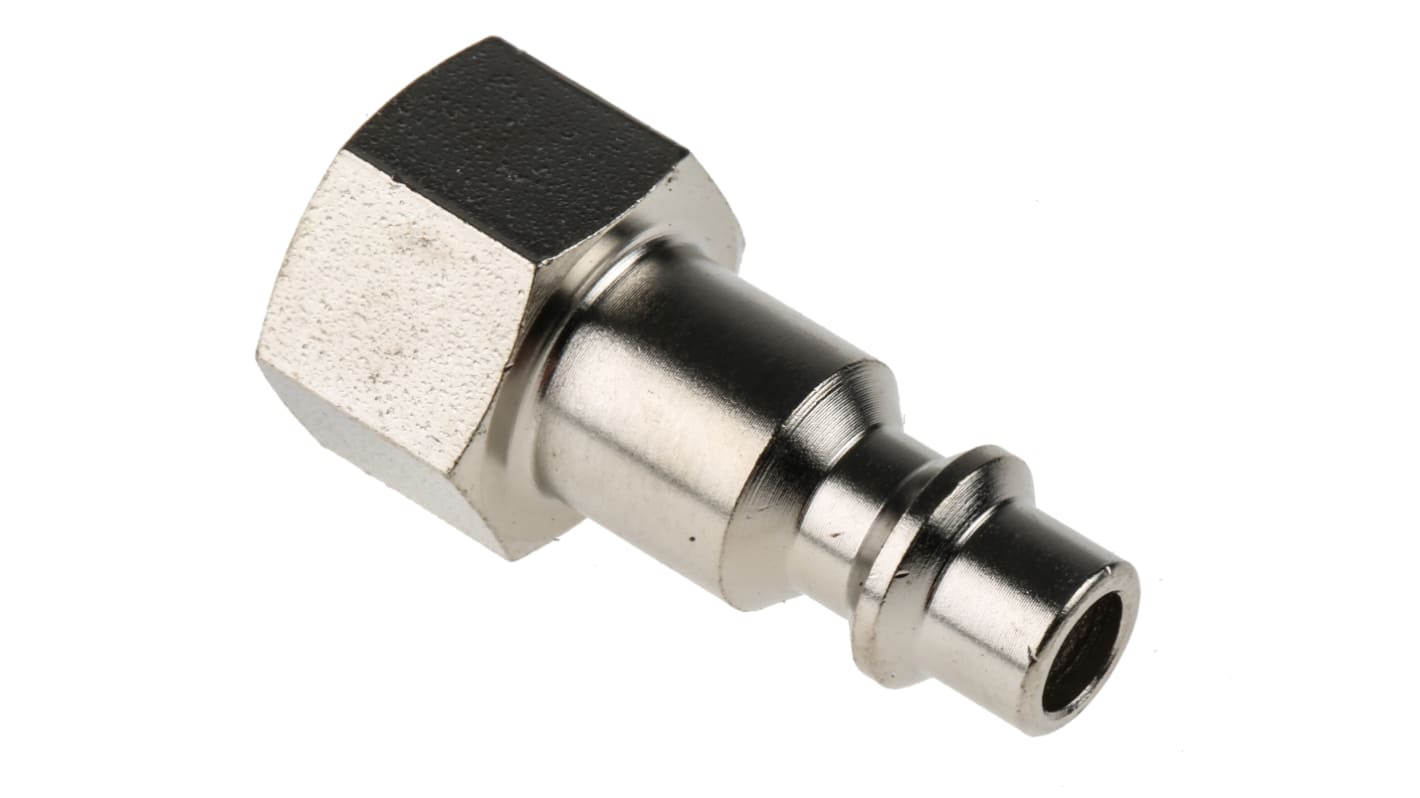 RS PRO Brass Female Pneumatic Quick Connect Coupling, G 1/4 Female ...